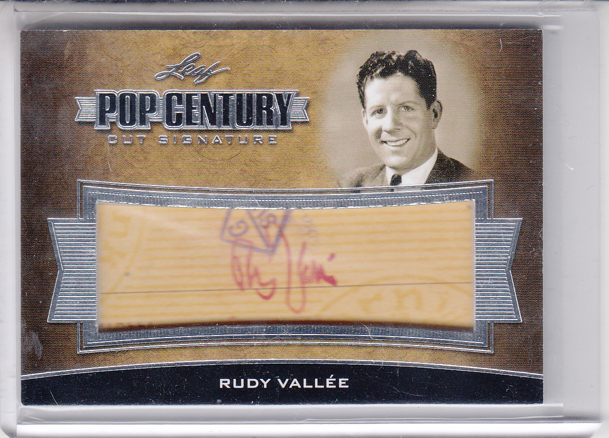 2016 LEAF POP CENTURY RUDY VALLEE CUT SIGNATURE "RED INK" AUTOGRAPH ...