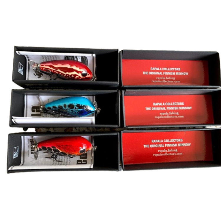 New RAPALA COLLECTORS LIMITED EDITION FAT RAP PROP SET OF 3 TOP WATER ...