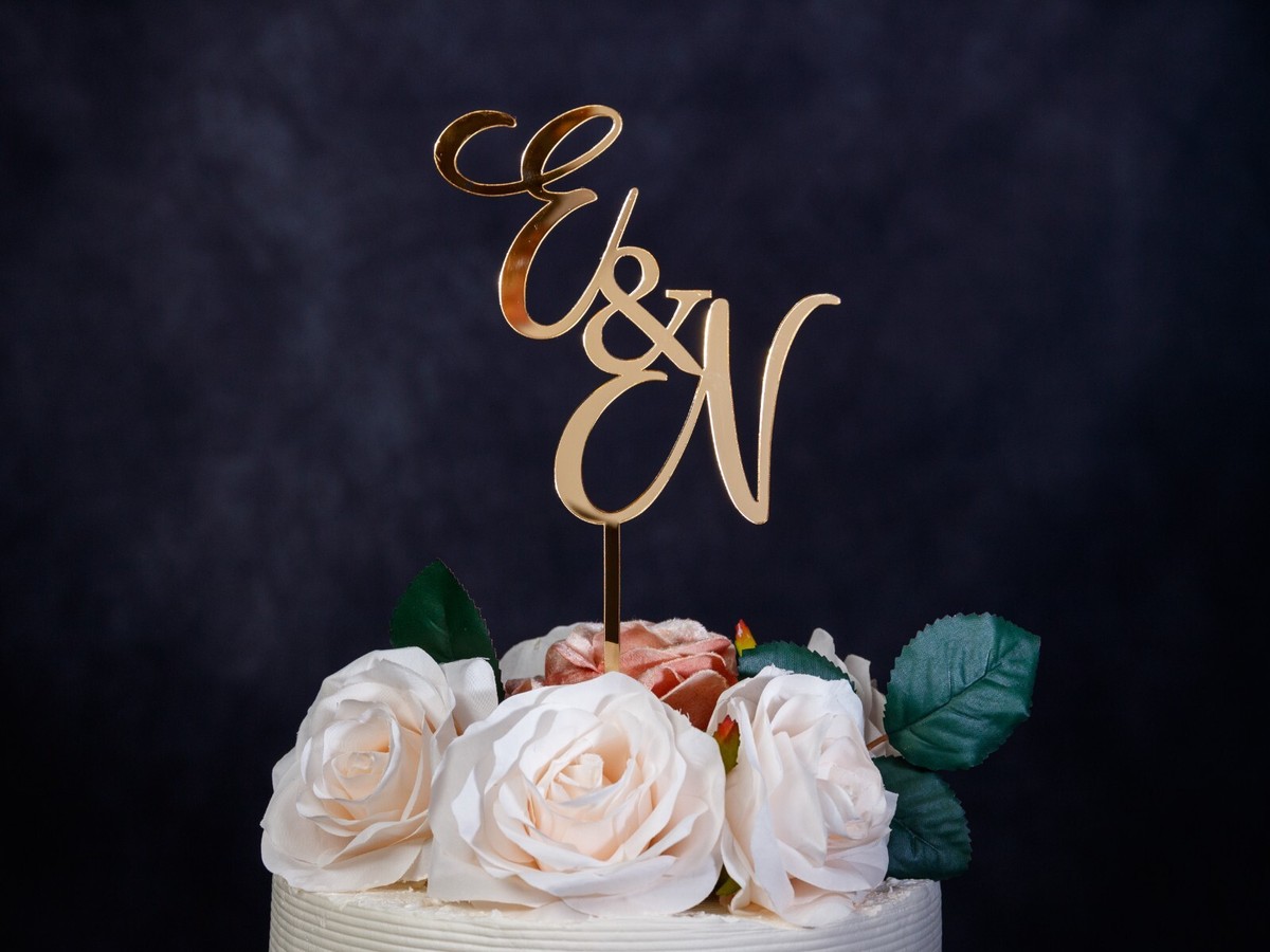 Wedding Cake Toppers Letters Personalized Acrylic Wedding Cake Topper