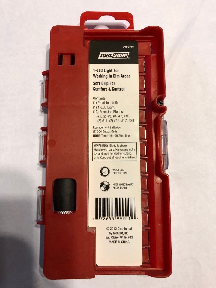 15 piece LED Precision Knife Set Razor Blade Kit by Tool Shop FAST ...