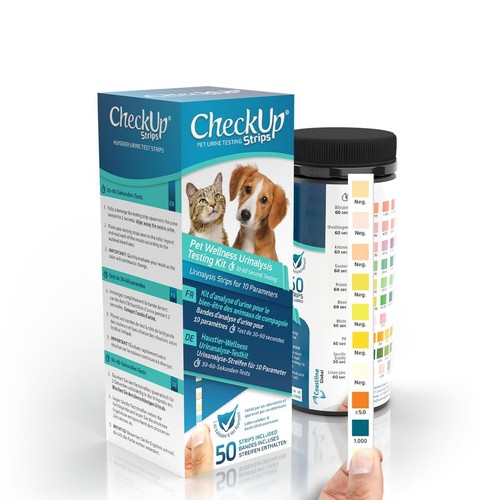 CheckUp Testing Strips x 50 10 Parameters Urine Test Strips for Cats ...