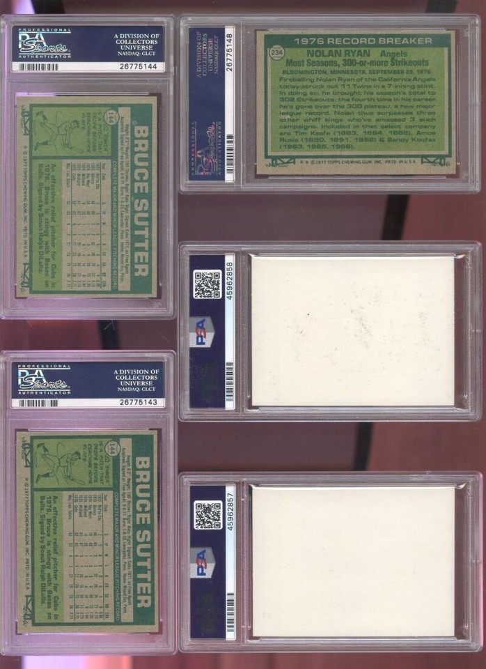 1977 Topps #144 Bruce Sutter ROOKIE RC PSA 8.5 Graded Baseball Card ...