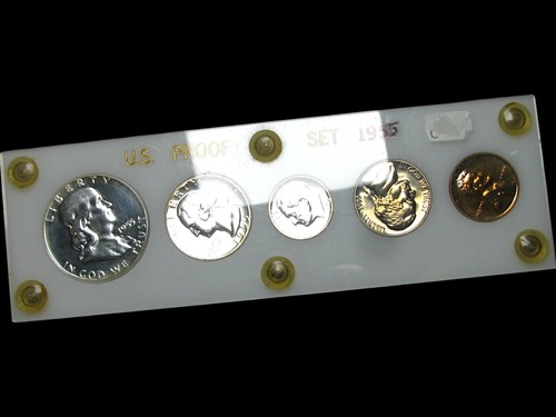 1955 PROOF Set US coins Franklin Washington Roosevelt ---- Gem PROOF ...