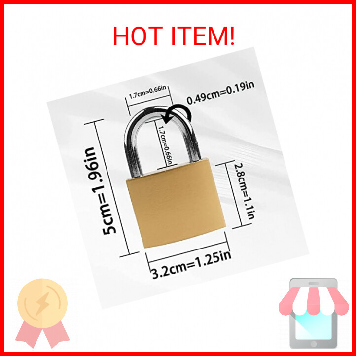 Lock 32mm, 2 Pcs Padlocks, Small Padlock with Keys (keyed Alike), Lock ...