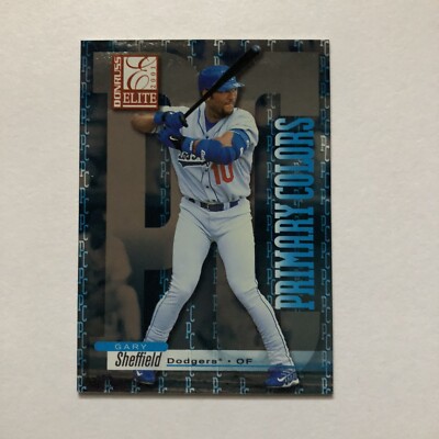 GARY SHEFFIELD 2001 Donruss Elite Primary Colors Blue insert foil card ...