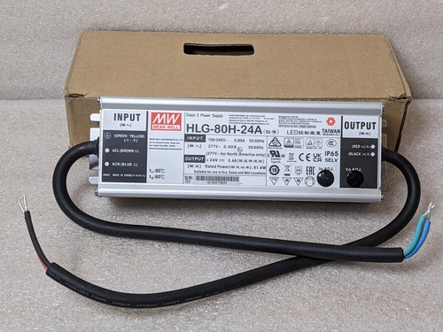 🔥New🔥 Mean Well HLG-80H-24A Switching LED Power Supply 24V, 3.4A, 80W ...