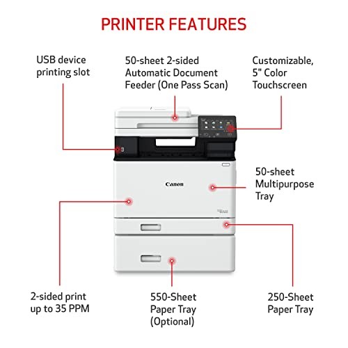 CANON COLOR IMAGECLASS MF753CDW WIRELESS DUPLEX LASER PRINTER - WHITE ...