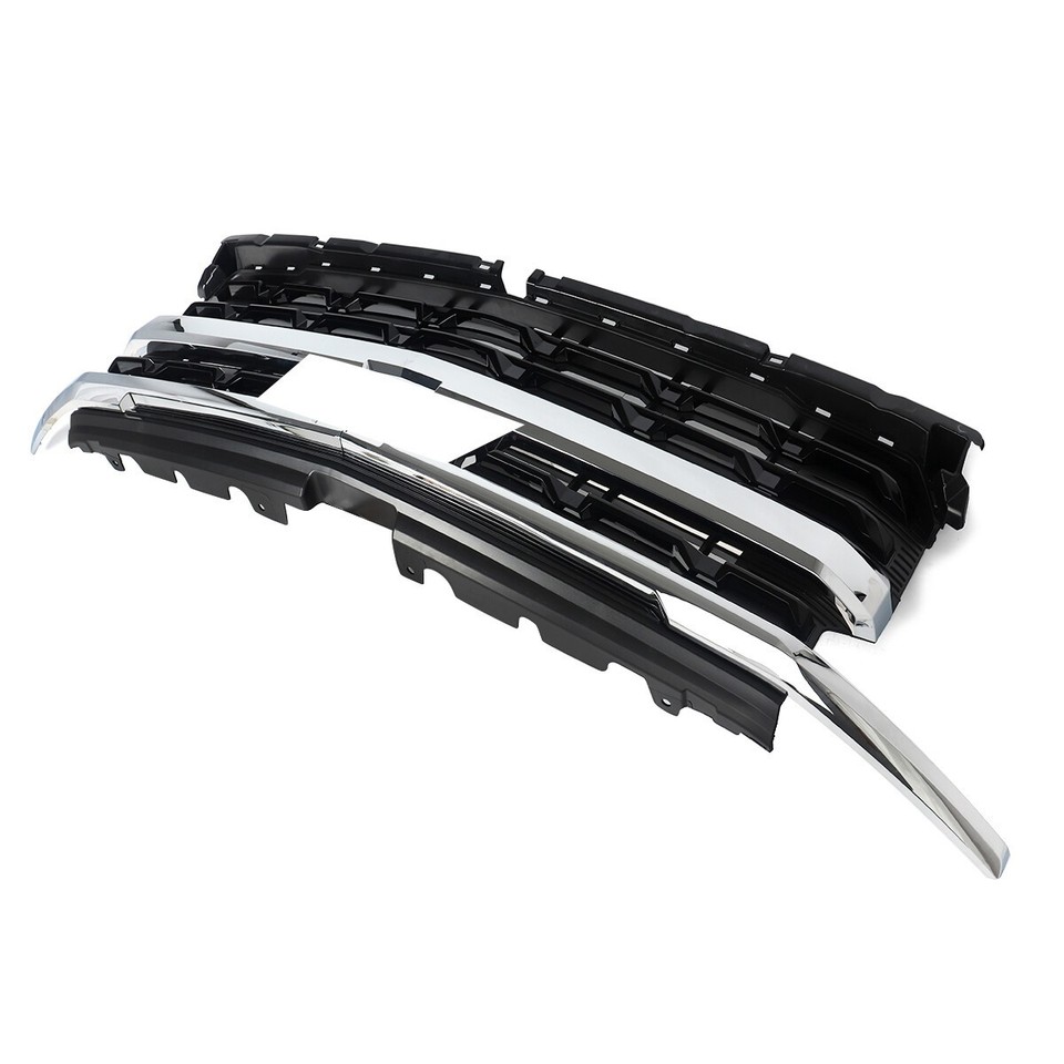 Chrome+Black Front Bumper Grille 84692658 For 2022-2024 Chevy Silverado ...