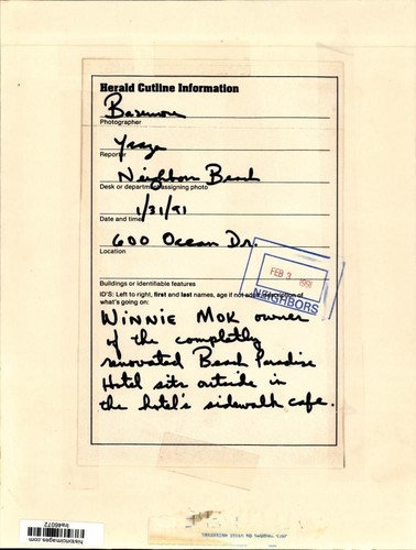 1991 Press Photo Beach Paradise Hotel owner Winnie Mok - lra46072 | eBay