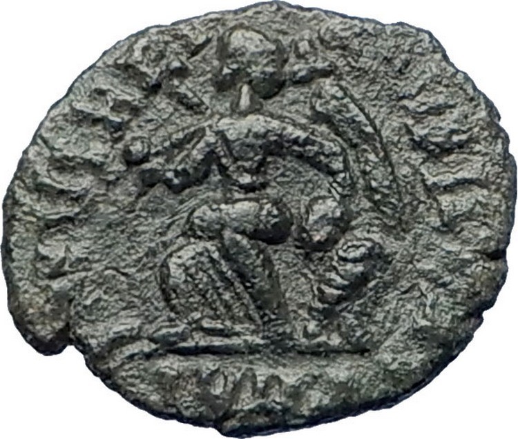 ARCADIUS 383AD Authentic Ancient Roman Coin VICTORY w Trophy, captive ...