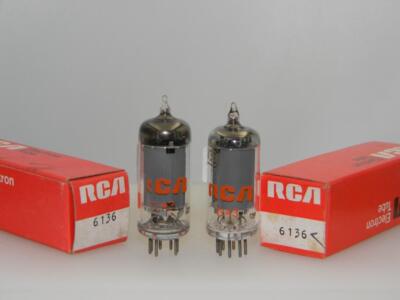 Code Pair RCA 6136 6AU6 NOS NIB 3750gm & 3500gm Grey Plate Serious ...
