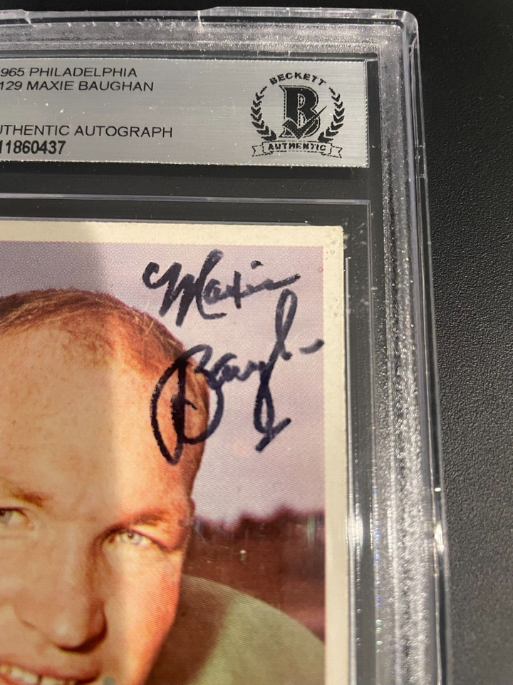 Maxie Baughan signed 1965 Philadelphia Autograph Card Eagles Beckett ...