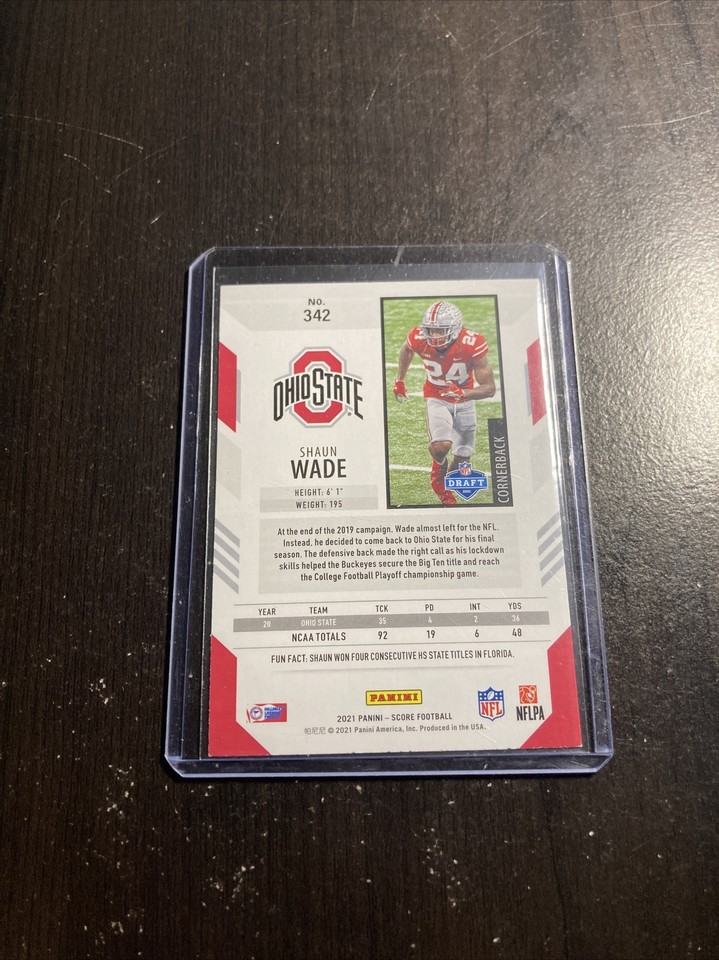 Shaun Wade SCORE ROOKIE CARD NFL 2021 T13-162 | eBay