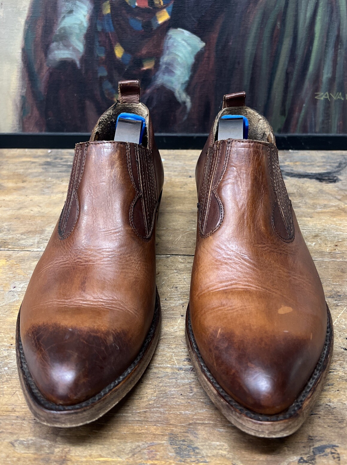 FRYE Billy Shooties Women's 9.5 B Brown Burnished Toe… - Gem