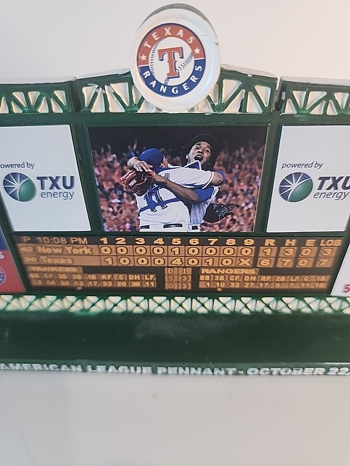 MLB Texas Rangers Baseball Scoreboard Replica 1st AL Pennant 10/22/10 ...