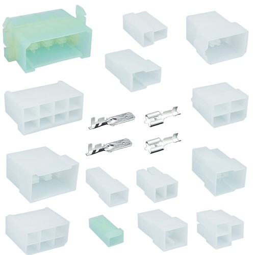 Fastin-Faston KFZ Stecker Set 4 - 6 mm² 6,3 mm AMP Kontakte Kabel ...