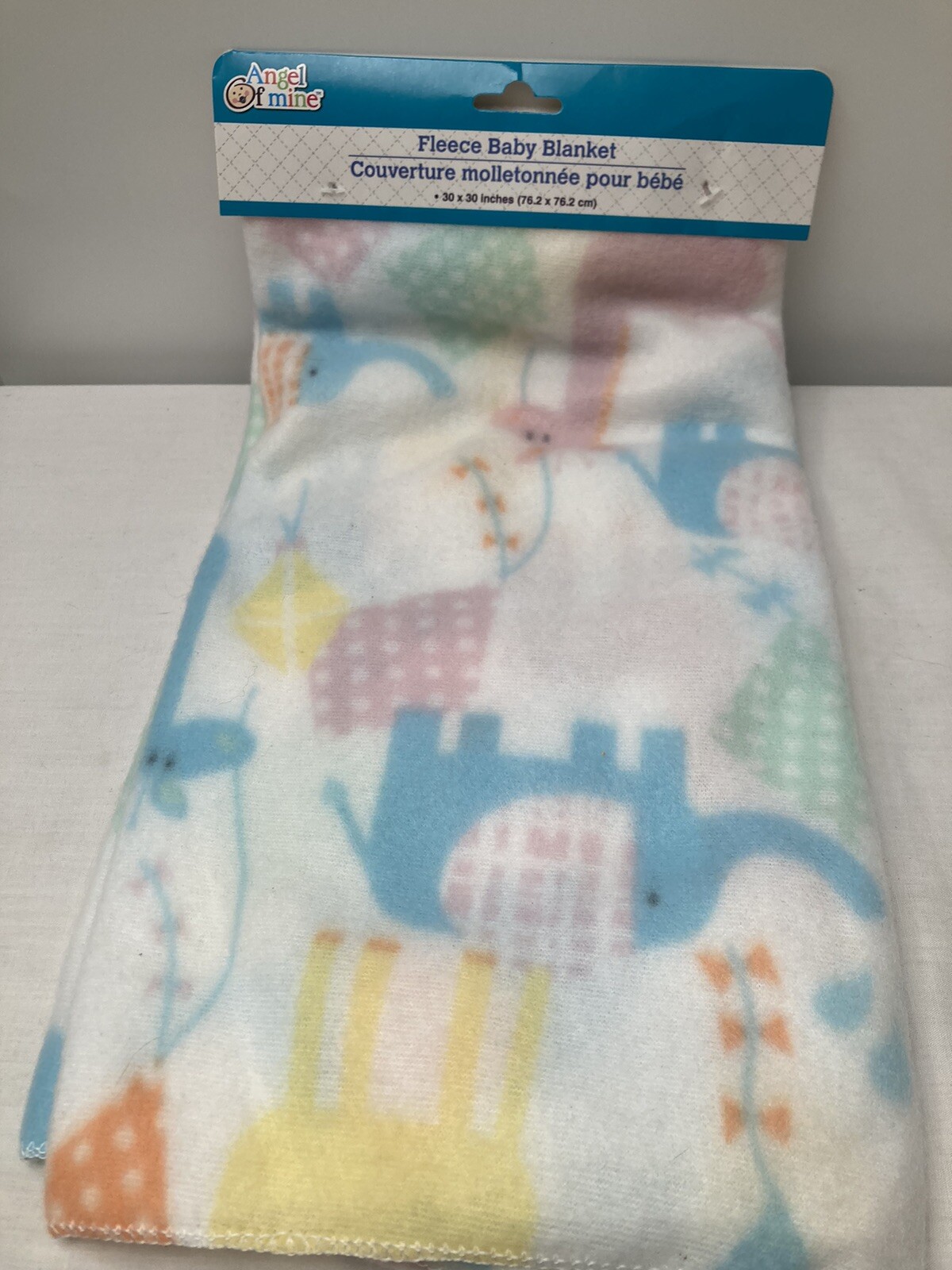 Angel If Mine Fleece Baby Blanket 30 X 30 Inches Pastel Animal Print | eBay