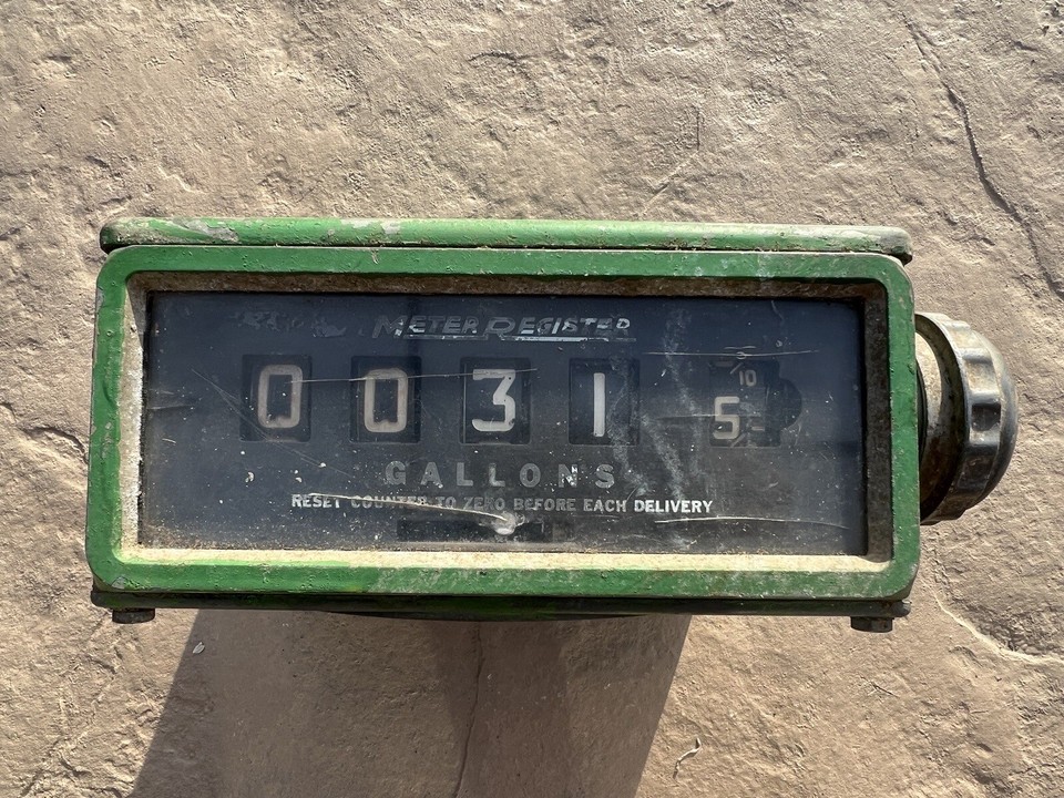 Vintage Texaco Tokheim Meter Register Diesel Fuel Gas Oil Flow Meter ...