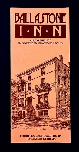 1980s Savannah Georgia Ballastone Inn Historic Hotel GA Vintage Travel ...