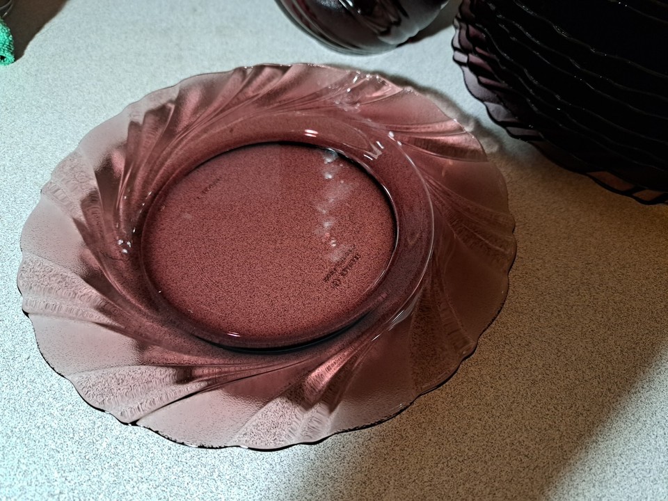 Vintage Depression Glass Lot 32pcs. Cranberry Plates Bowls Glasses ...