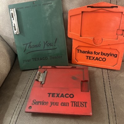 VTG 3 Texaco Service You Can Trust Credit Card Receipt Clipboard | eBay