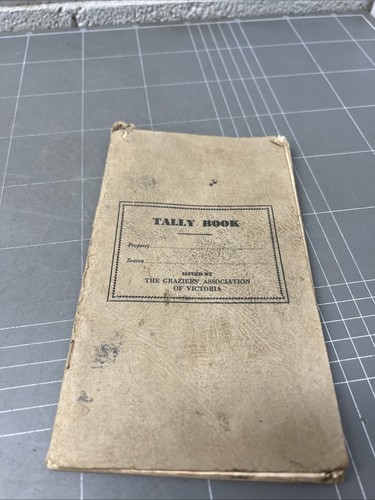 VINTAGE SHEEP SHEARING TALLY BOOK SHEAR 1940s VICTORIA FARM FARMING ART ...