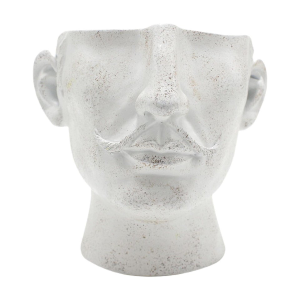 Face Flower Pot Ornament Simple Resin Flower Pot for Backyard Patio ...