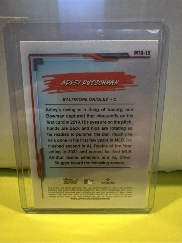 2024 Bowman Chrome - My 1st Bowman Adley Rutschman #M1B-19 Mojo ...