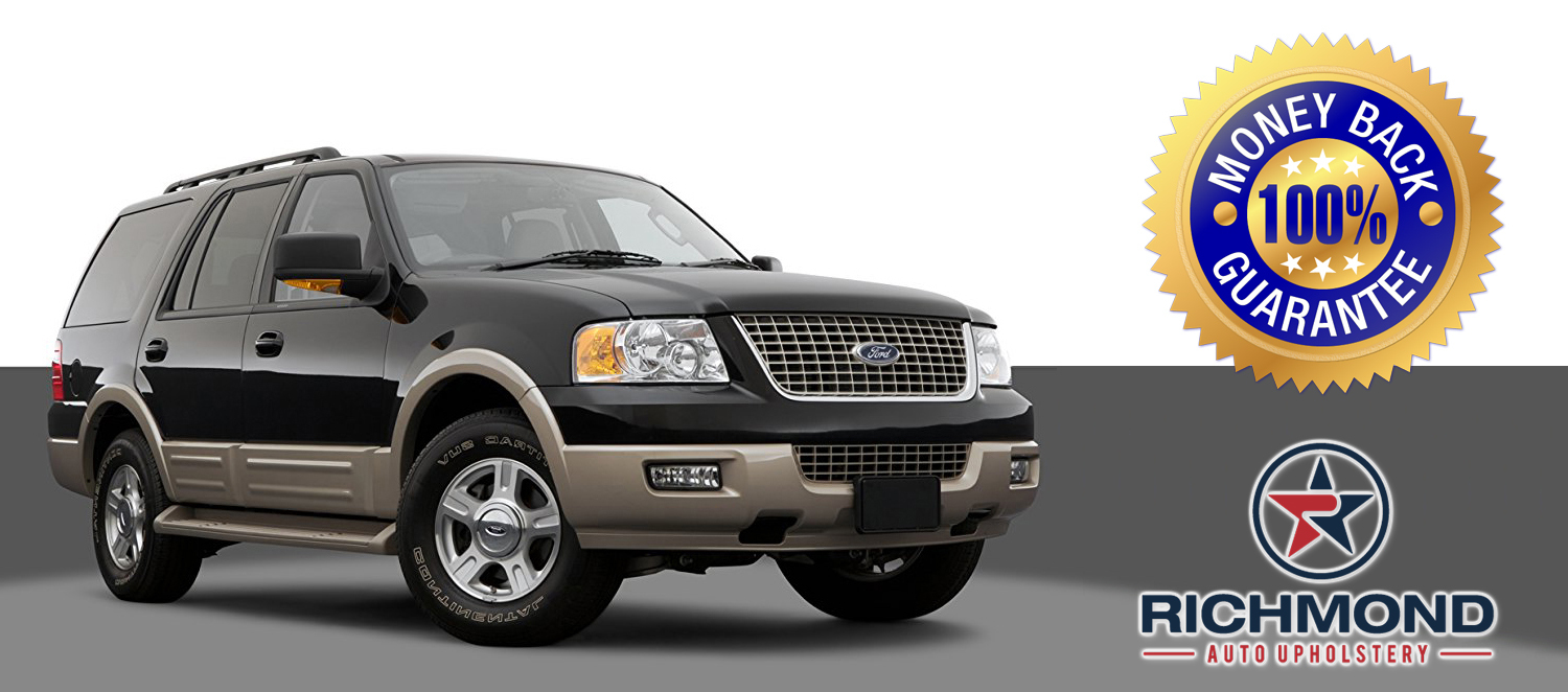 2004 Ford Expedition-DRIVER Side Bottom PERFORATED Leather Seat Cover 2 ...