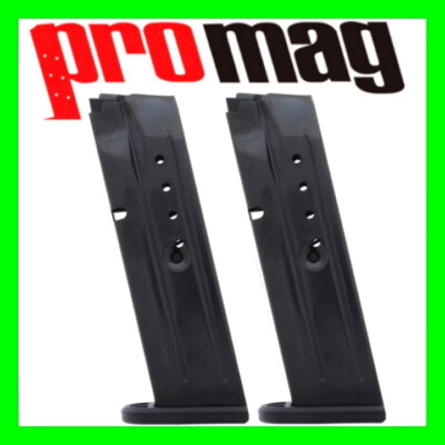 2- Smith Wesson M&P 9 Magazine 9mm 10 Round Black Oxide 10rd Mag by ...