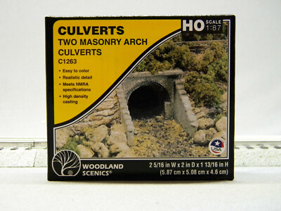 WOODLAND SCENICS HO SCALE MASONRY ARCH CULVERTS 2 PIECES scenery ...
