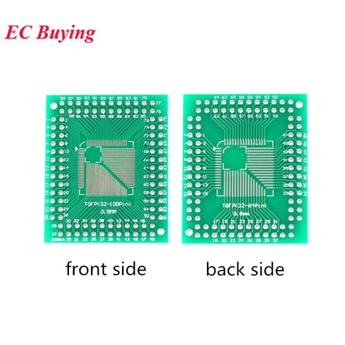 5pcs QFP/TQFP/LQFP/FQFP to DIP Adapter PCB Board Converter Socket Plate ...