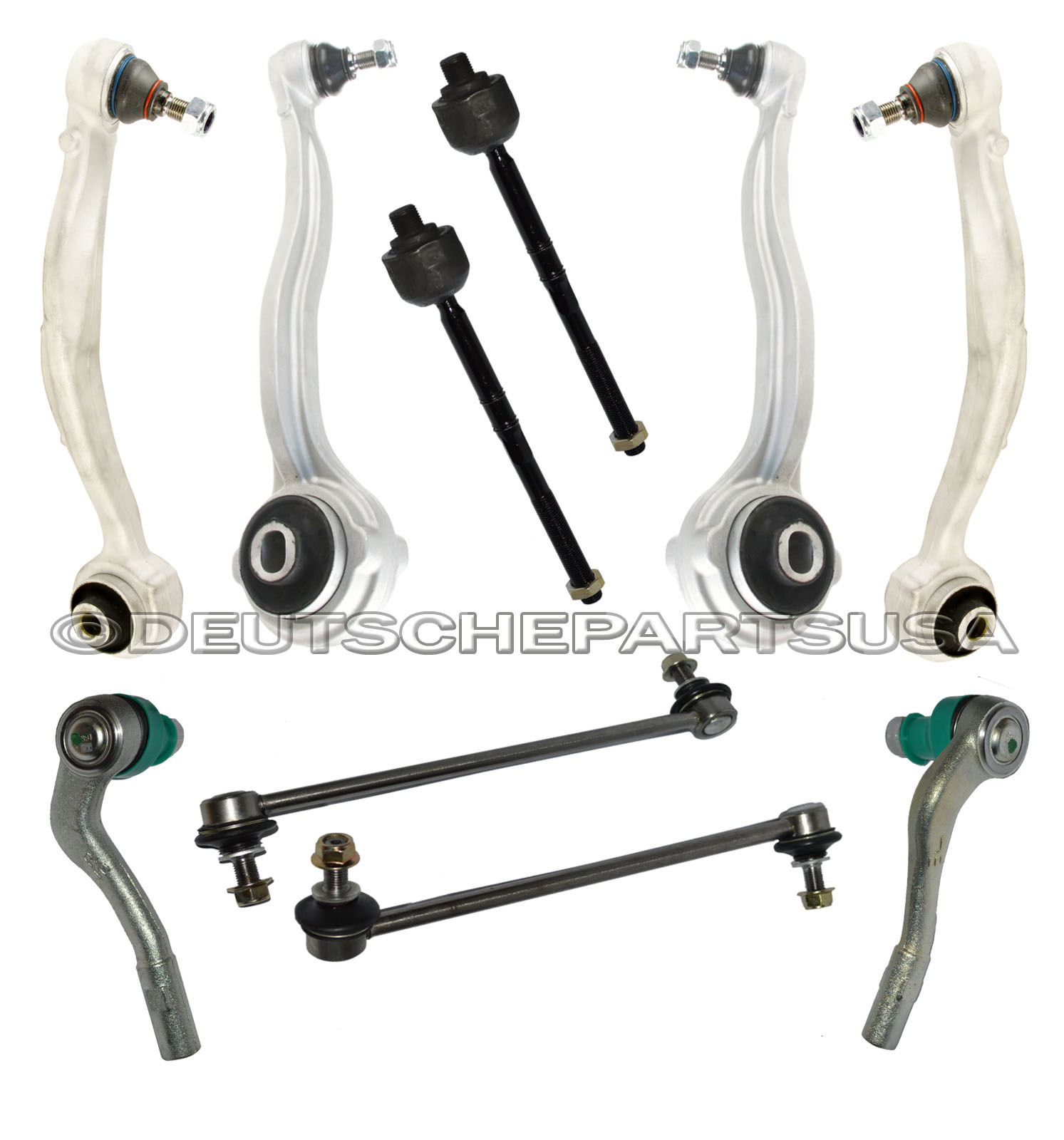 Mercedes W204 FRONT CONTROL ARM ARMS BALL JOINTS TIE RODS SUSPENSION ...
