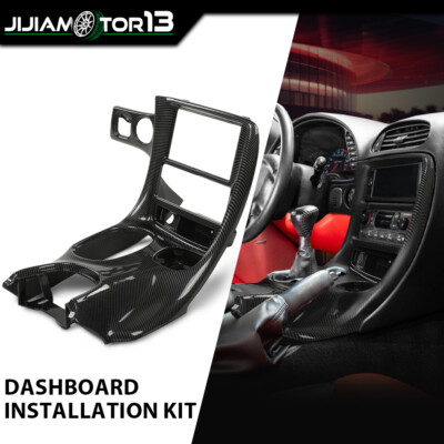 Fit For Chevy Corvette C5 Double Din Dash Installation Kit Carbon Fiber ...