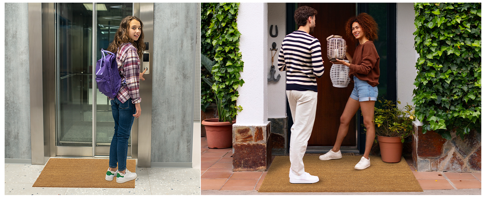 Natural Coconut Coir Entrance Door Mat Heavy Duty Outdoor Lobby ...