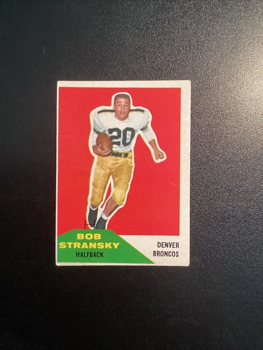 1960 Fleer football card #10 Bob Stransky Denver Broncos EX+ NM- | eBay