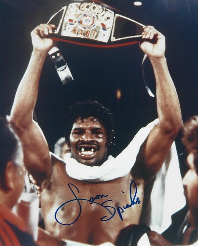 BOXING LEGEND LEON SPINKS SIGNED 8x10 HEAVYWEIGHT CHAMPION 1976 OLYMPIC ...