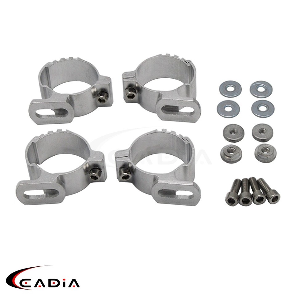 Chrome Quarter Headlight Fairing Mount Clamps For Harley Dyna XL 42 ...
