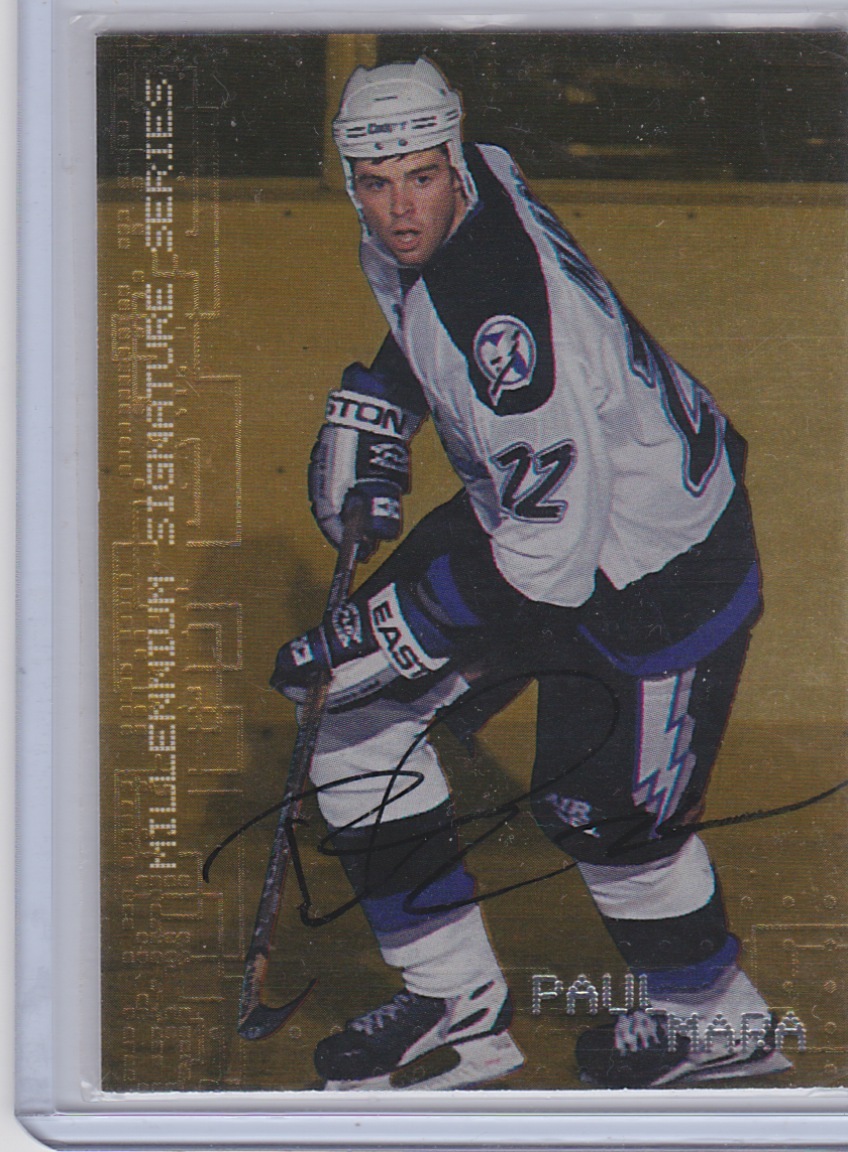 99-00 1999-00 BE A PLAYER MILLENNIUM GOLD AUTO PAUL MARA AUTOGRAPH 217 ...