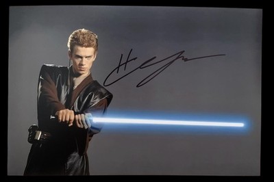 SIGNED HAYDEN CHRISTENSEN STAR WARS ANAKIN SKYWALKER PHOTO RARE GEORGE ...