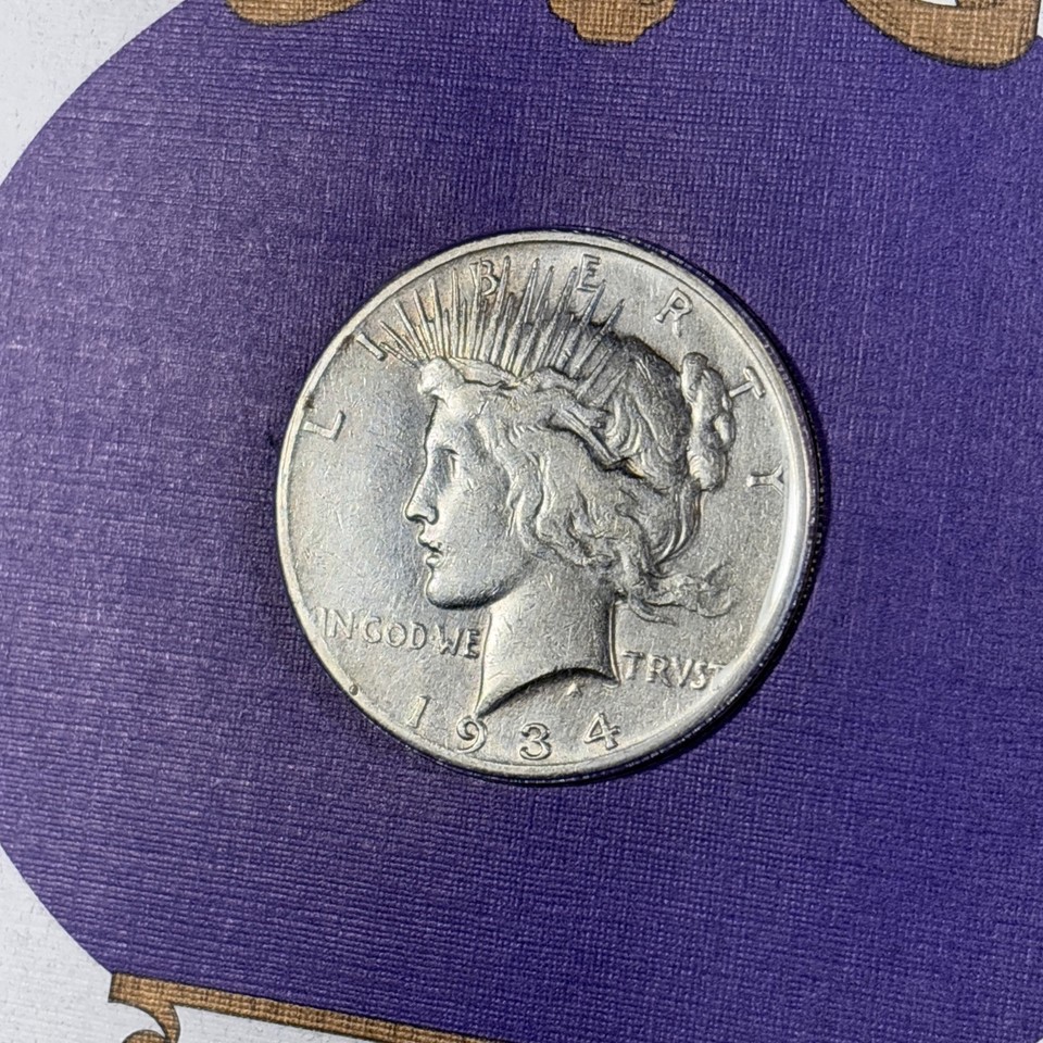 1934 S Peace Silver Dollar Securities & Exchange Comm. Historic Stamp ...