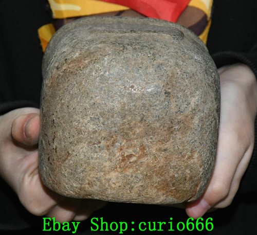 5.1''Chinese Hongshan Culture Old Jade Carved Skeleton Devil Skull Head ...