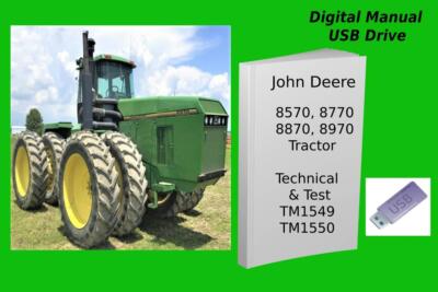 John Deere 8570 8770 8870 8970 Tractor Tests & Technical Manual Set See ...