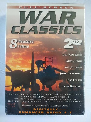 War Classics 8 Feature Films Box Set on 2 DVD's WW2 8-Movies Sealed ...