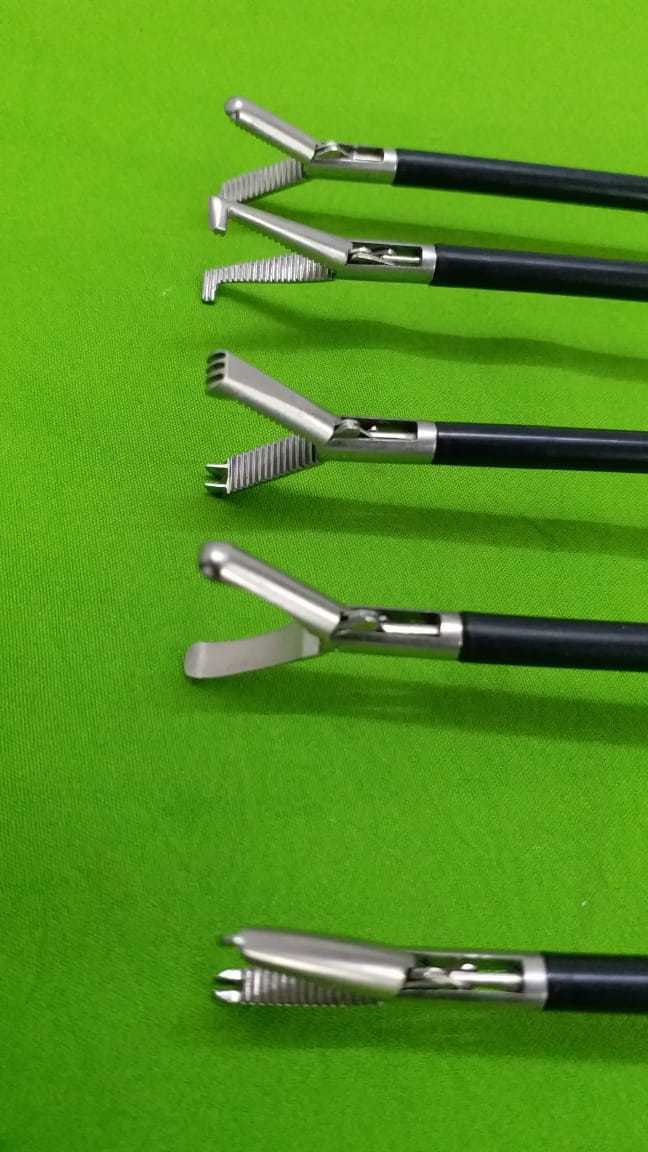 5pcs Laparoscopy Steel Plain Tube Holding Tooth 1x2 2x4 Grasper 5mm ...