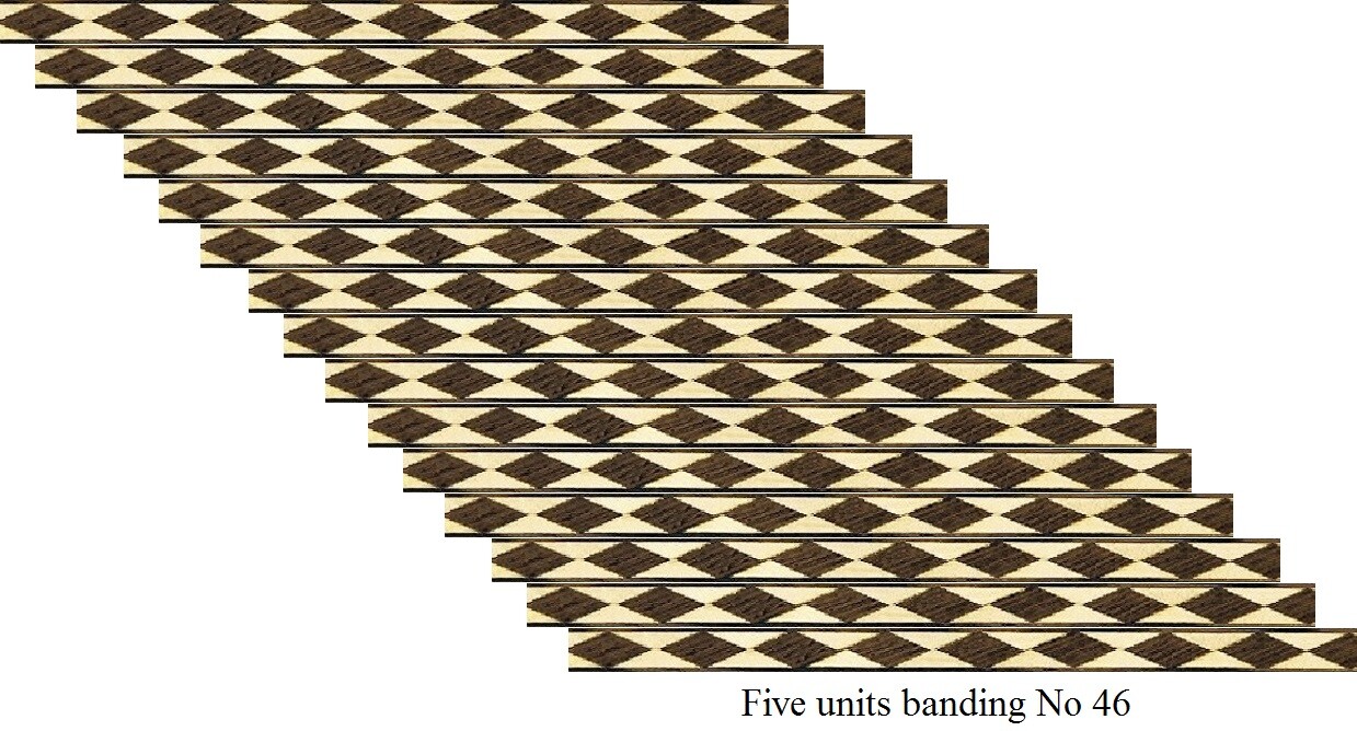 4mm wide wood Inlay Banding, Finishing Inlay Strip, Wood Veneer Borders ...