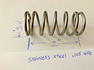 Spring compression ground end NEW Stainless coil wire music linkage ...