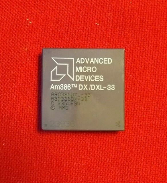 AMD Am386 DX/DXL-33 Vintage 386 33 Mhz Processor A80386DXL-33 for sale ...