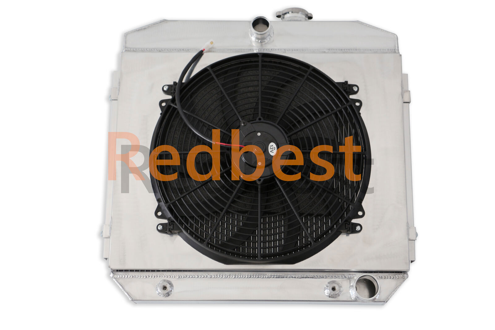 4Row Aluminum Radiator Shroud Fan Fit 55-57 Chevy Bel Air Nomad 150 210 ...