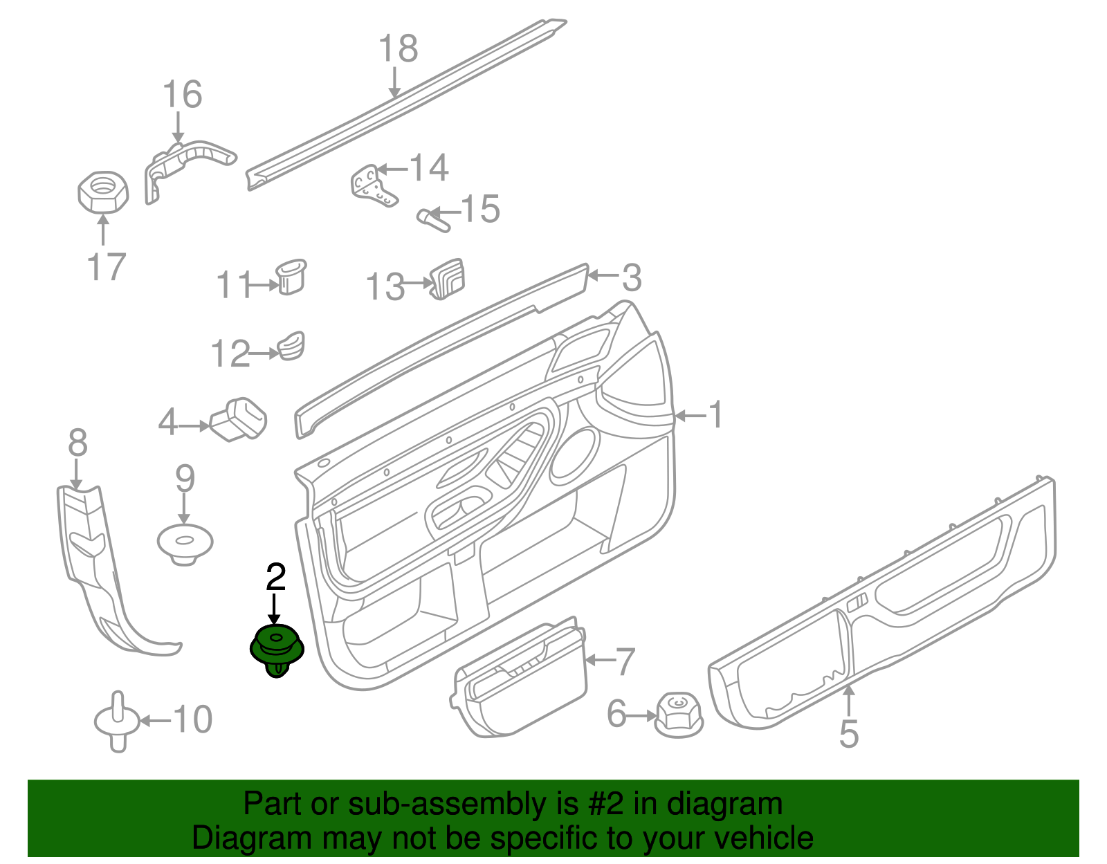 BMW OEM 95-01 750il Interior-rear Door-door Trim Panel Clip 51418101204 ...
